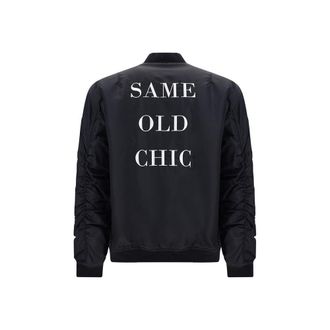 Moschino Mens Black Polyamide Bomber Clothing