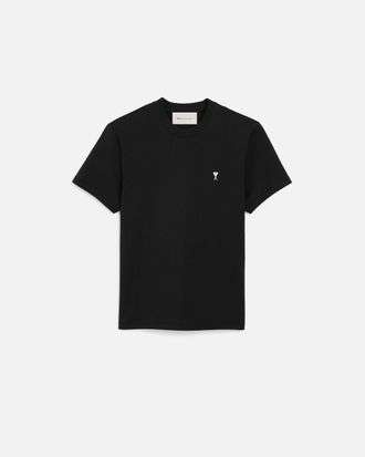 Ami T-shirt Noir Ami De Coeur en Coton Noir - XXL - Homme