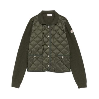 Moncler Strickmix-Steppjacke - - Jackets - Damen - Gr&uuml;n - M