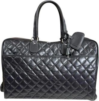 Chanel unisex, Pre-owned, Noir, Taille: ONE Size Sac Week-End en Cuir Pre-owned