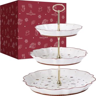 Villeroy & Boch Toys Delight Etagere 250 Ml Bunt, Etagere 3 St&ouml;ckig Weihnachten, Weihnachtsetagere, Weihnachtsgeschirr, Weihnachtsporzellan, Weihnachtsdeko Innen, Pre