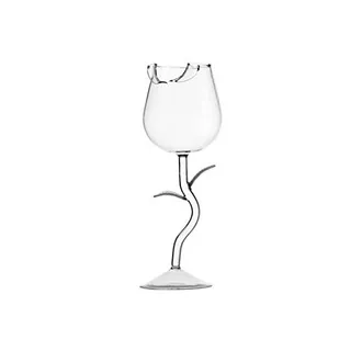 Generic HEEPDD &eacute;l&eacute;gante Tasse &agrave; Vin de Mod&eacute;lisation 3D Verre &agrave; Vin de Fleur de Rose, Verre Cocktail Haute Teneur en Borosilicate pour Bar de F&ecirc;te, Restaurant,