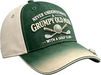 Generico Casquette de baseball pour homme lavable avec design sur le th&egrave;me du golf | Casquette vintage avec th&egrave;me de golf - Pour les jeunes et les adolescents 