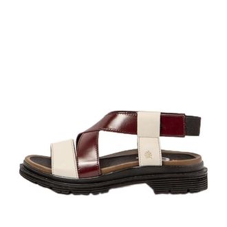 Art Femme 1553 Birmingham Sandale Plate, Cr&egrave;me/Bordeaux, 39 EU