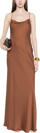 Nouvelle/Silk95Five Femme, Robes, Brun, Taille: 36 FR St. Germaine Slip Maxi Dress