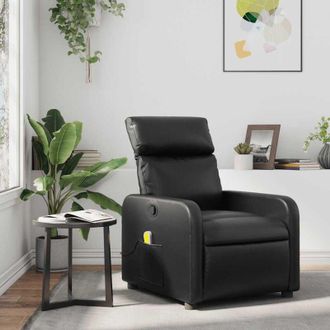 vidaXL Massagesessel Schwarz Kunstleder - Vidaxl