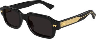 Bottega Veneta BV1442S Rectangular Frame Sunglasses - Black
