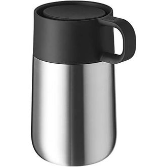WMF Mug de voyage Impulse - En acier inoxydable - 0,3 l - Fermeture automatique - Ouverture &agrave; 360&deg; - Garde les boissons au chaud pendant 6 h / 12 h au fro