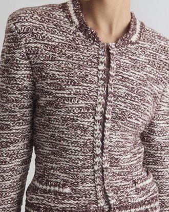 Iro Textured Knit Cardigan - Brown