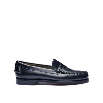 Sebago Femme, Chaussures, Noir, Taille: 37 EU Mocassins Penny en Cuir Faits Main