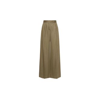Max Mara Femme, Pantalons, Vert, Taille: 38 FR Wide Pantalons