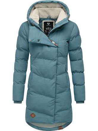 Ragwear Manteau dhiver imperm&eacute;able pour femme, long, chaud, matelass&eacute; avec capuche Pavla Intl Taille XS-6XL, L
