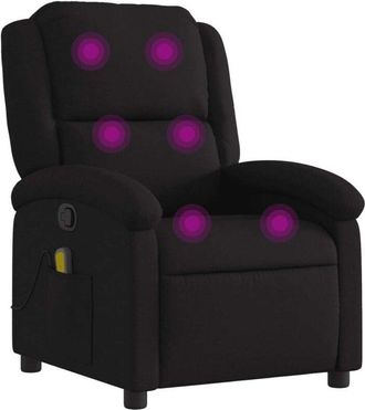vidaXL Massagesessel Schwarz Stoff Vidaxl