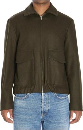 Barena Homme, Vestes, Vert, Taille: L Wool Blend Bomber Jacket