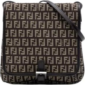 Fendi Sac bandouli&egrave;re en toile Pre-owned - Femme - Pre-owned - Brun - Taille: ONE Size