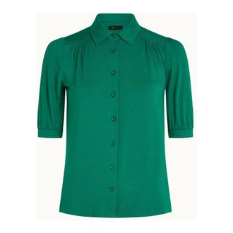 King Louie Carina Bluse Viskose Gr&uuml;n - - Blouses & Shirts - Damen - Gr&uuml;n - L