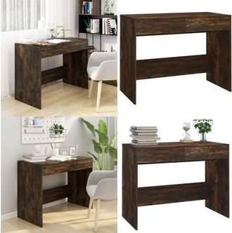 vidaXL Vidaxl - Bureau Chêne fumé 101x50x76,5 cm Aggloméré - Bureau En Bois Massif - Bureau Design - Bureau Informatique - Meuble De Bureau - Bureau Moderne