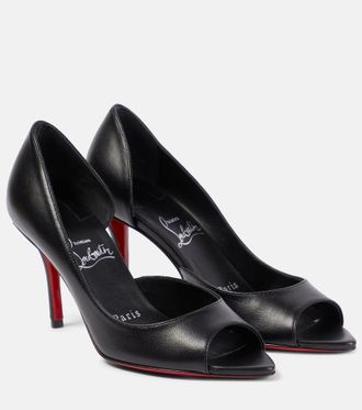 Christian Louboutin Escarpins Open Apostropha 80 en cuir