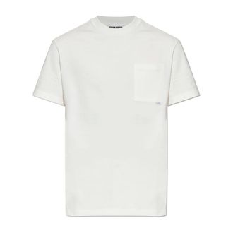 Jil Sander Homme, Tops, Blanc, Taille: 2XL Pocket T-Shirt