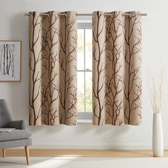 VCNY Home Vorh&auml;nge, Verdunkelungsvorh&auml;nge mit &Ouml;sen, schicke Heimdekoration (Kingdom Taupe, 101,6 x 160 cm)