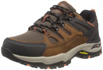Skechers Herren 204630 CDB Sneaker, Dark Brown Leather/Synthetic & Mesh, 41 EU (UK 7)
