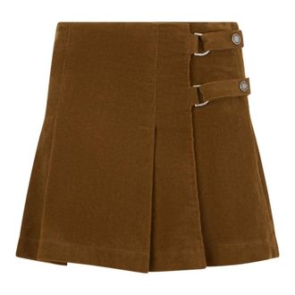 Golden Goose Mini-jupe pliss&eacute;e Raelynn - Femme - Jupes - Brun - Taille: 36 FR