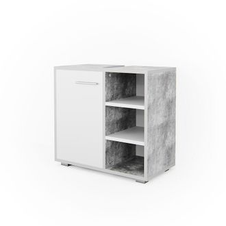 Vicco Meuble sous vasque simple Perry, B&eacute;ton, 60 x 55.6 cm