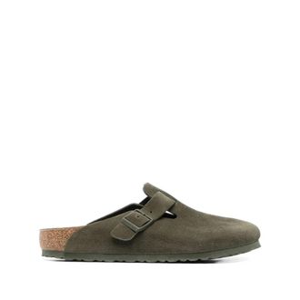 Birkenstock Gr&uuml;ne Wildleder Slip-On Hausschuhe - - Shoes - Herren - Gr&uuml;n - 44 EU