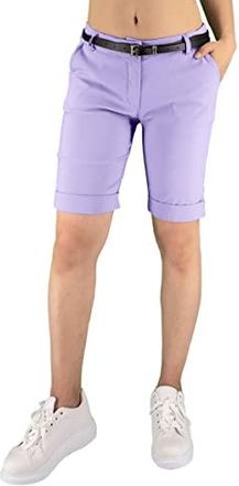 JOPHY & CO. Pantalon femme Bermuda avec ceinture et poches (cod. 3009), lilas, S