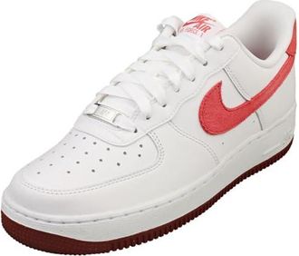 Nike Nike Homme Air Force 1 07 Sneaker, White Adobe Team Red Dragon Red, 38.5 EU