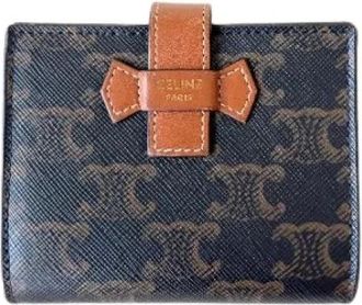 Celine Portefeuille Triumphal en toile Pre-owned - Femme - Pre-owned - Brun - Taille: ONE Size