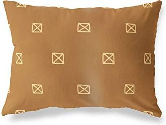 Bonamaison Le Jardin du Lin Kissenbezug Zierkissenbezug Brauntöne Kissenbezug, Für Bett, Auto, Sofa, Haus, Wohnzimmer, Schlafzimmer, Dekoration, 45x60 Cm - Entwo