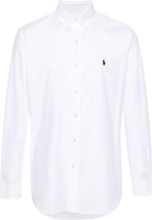 Ralph Lauren Homme, Chemises, Blanc, Taille: 2XL Chemise en Popeline de Coton Stretch