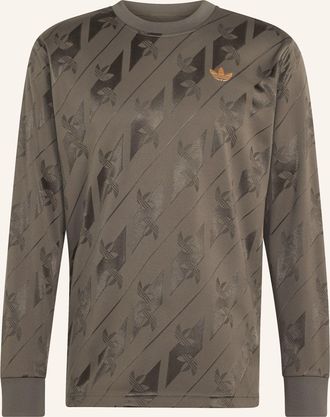 adidas Originals Adidas Originals Jacquard Trefoil Jersey, Lang&auml;rmelig braun
