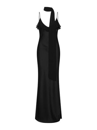 Rotate Knielanges Kleid - Schwarz