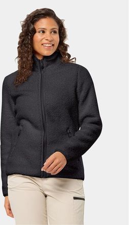 Jack Wolfskin Fleecejacke High Curl Jacket 1708732 Schwarz Regular Fit