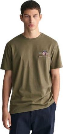 GANT REG Archive Shield EMB SS T-Shirt, Juniper Green, XL Homme