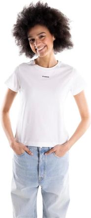 Pinko Pinko, Femme, Tops, Blanc, Taille: 40 FR T-shirt &agrave; logo