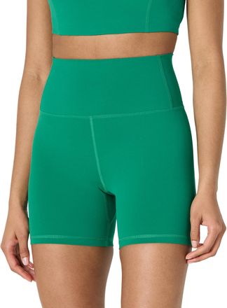 Amazon Essentials Damen Active FormFlex Butterweiche Yoga-Radlerhose, mit Mittlerer Taille, Schrittlänge von 13 cm, Smaragdgrün, XXL