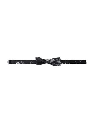 Dolce & Gabbana Black Floral Fantasy Adjustable Neck Men Bow Tie Silk