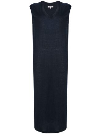 Woolrich robe mi-longue &agrave; col v - Bleu