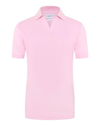 Tom Rusborg Leichtes Poloshirt aus Baumwolle mit Variokragen in