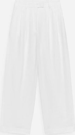Arket Elegante Hose Aus Leinen -Wei&szlig;