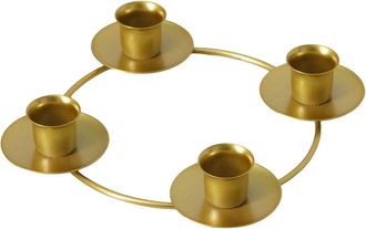 Generico Goldener Kerzenhalter, runde Tischdekoration, Adventskranz, f&uuml;r Zuhause, K&uuml;che, Wohnzimmer, Bauernhof, Kamin, Restaurant, Bar, Esszimmer und Hochzeit