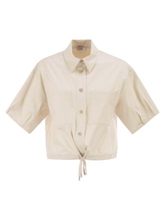 PESERICO Peserico - Chemise courte en coton stretch avec cordon de serrage