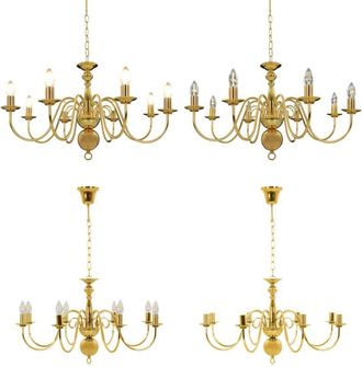 vidaXL Vidaxl - Lustre Doré 8 ampoules E14 - lustre - lustres - Home & Living - Or