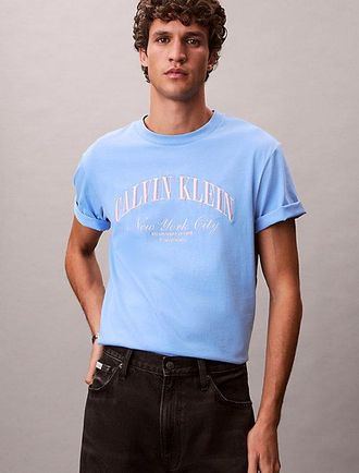 Calvin Klein Besticktes Nyc-logo-t-shirt - Blue Descent - Herren - XXL