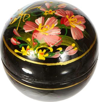 Lanna Seifenblume in Mangoholzbox, handgemacht, 8 x 8 x 8 cm, in Geschenkbox, 3 Stück