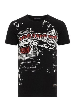 Cipo & Baxx T-Shirt T-Shirt mit Rundhalsausschnitt