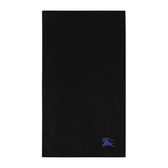 Burberry Logo Bestickter Rippenschal - - Accessories - Herren - Schwarzk - ONE SIZE